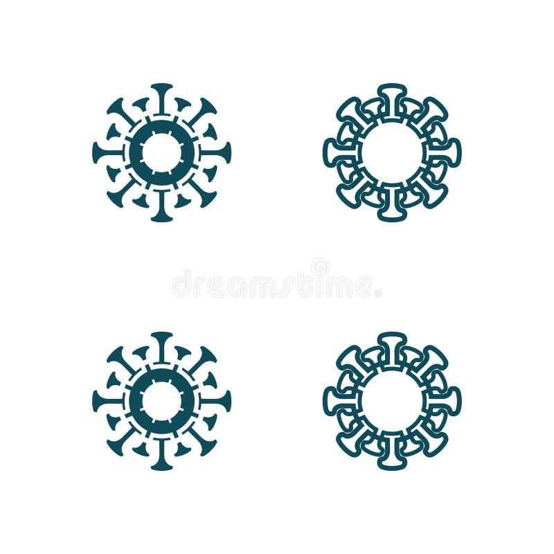 Virus Corona Virus Vector and Mask Design Logo Viral Stock Illustration ...