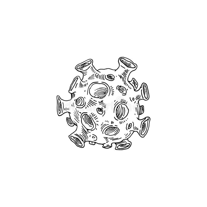 Virus, Corona Vector Sketch Illustration Hand Draw Stock Illustration ...