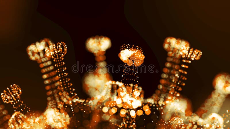 Virus Coronavirus 2019-nCoV Infection Visualization. Pathogen Cells ...