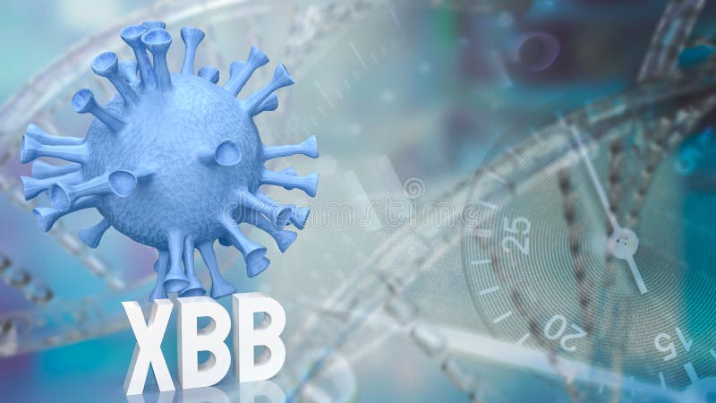 The Virus Covid Xbb Type Image for Sci or Medical Concept 3d Rendering ...