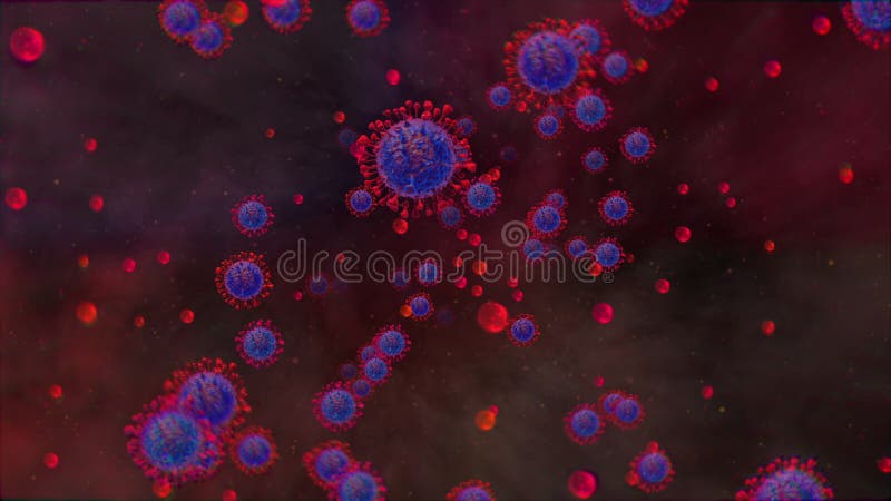 Virus 3D Render Animation Graphic Background (4K UltraHD Loop) Stock ...