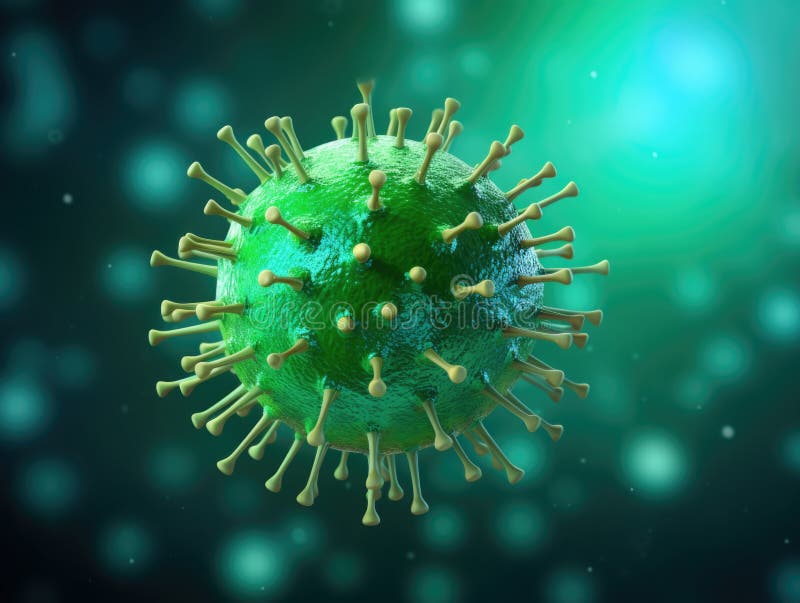 Virus 3d Render, Coronavirus, Isolated on White Background Stock ...