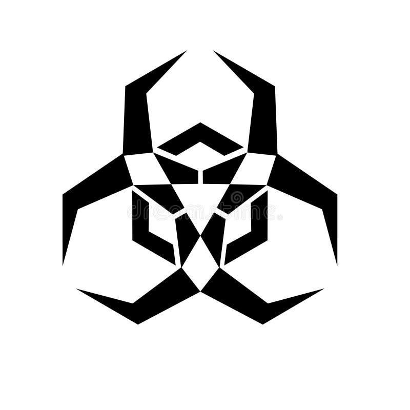 Virus Danger Icon on White Background, Vector Illustration Stock Vector ...