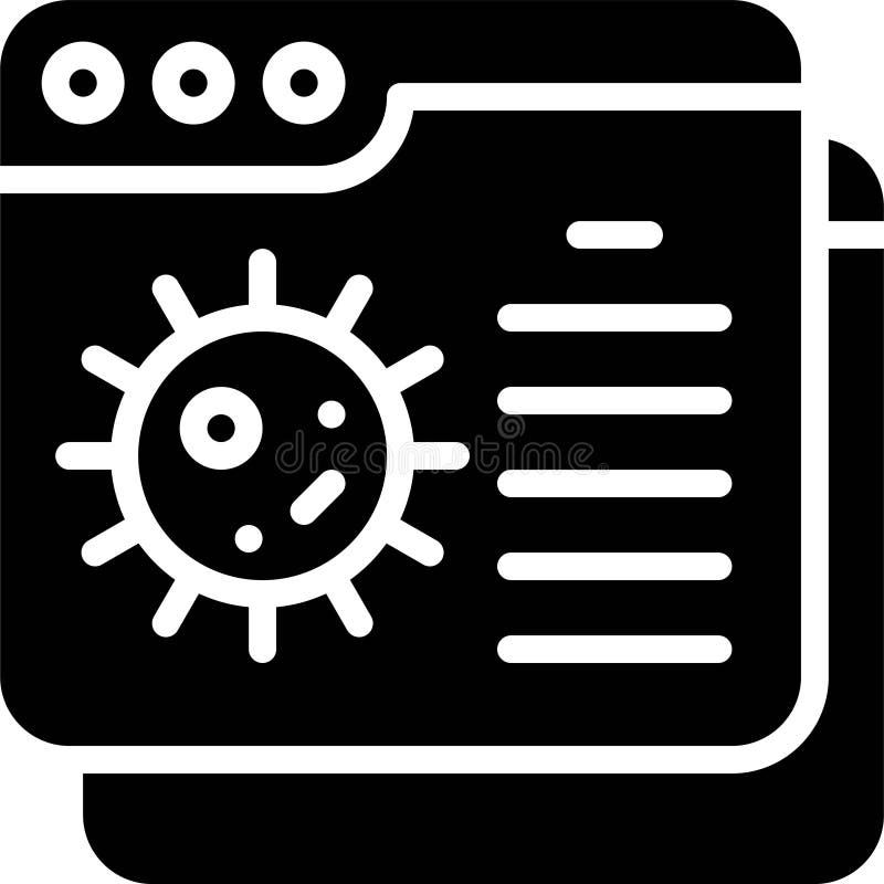 Virus Data on Application Icon, Vaccine Development Related Vector ...
