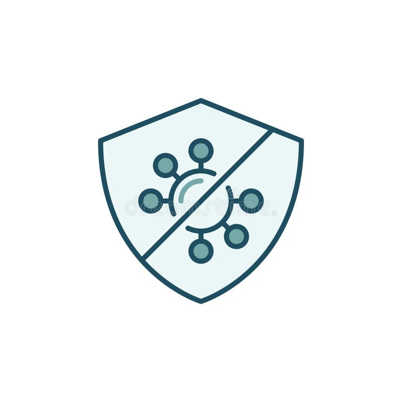 Virus Defence Vector Concept Colored Modern Icon Stock Vector ...
