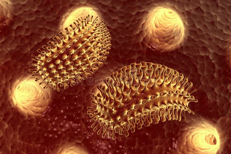 Virus Della Rabbia a Colori Il Fondo Illustrazione di Stock ...