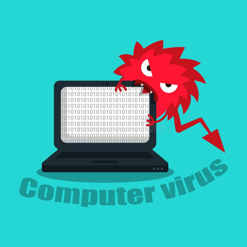 A Virus that Destroys a Laptop. Computer Under the Threat of a Virus ...