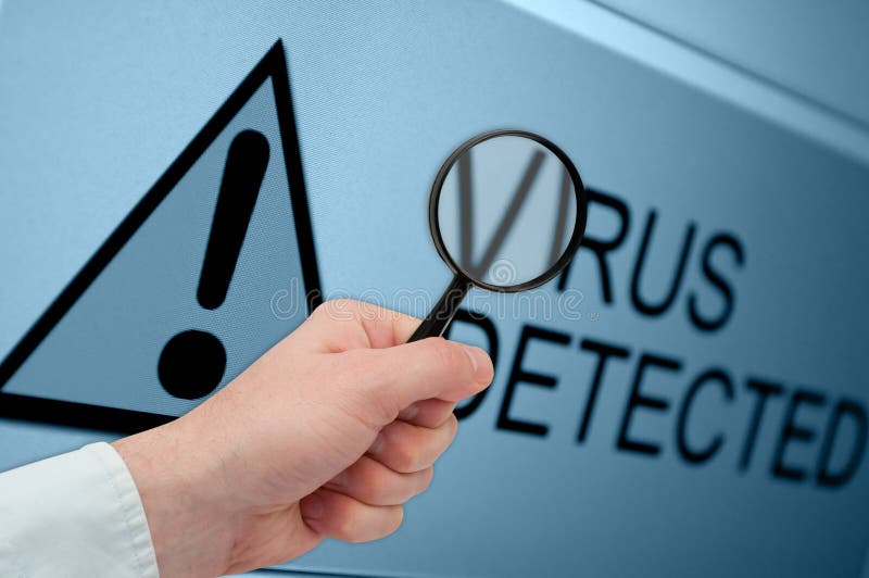 Virus Detected stock photo. Image of magnification, detective - 21845238