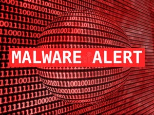 Virus Detected Alert Message On Red Binary Code Background Virus 