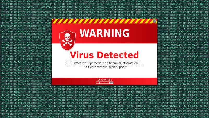 Virus Detected, Alert Message. Scanning and Identifying Computer Virus ...