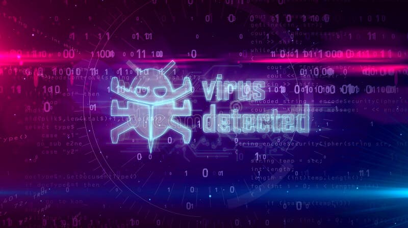 Virus Detected Hologram Concept Stock Illustration - Illustration of ... Virus Detected Hologram Concept Stock Illustration - Illustration of ...