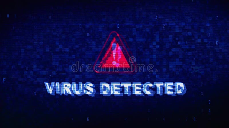 Virus Detected Text Digital Noise Twitch Glitch Distortion Effect Error ...