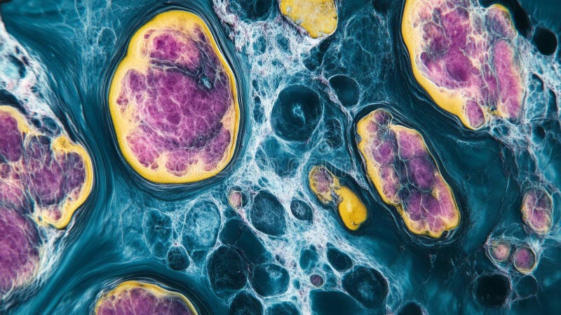 Virus Disease X Cells. Microscope Slide Stock Illustration ...