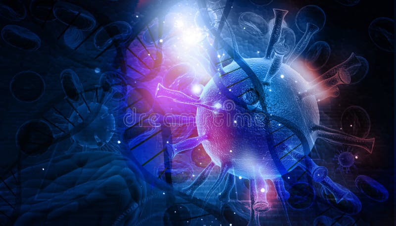Virus and DNA stock illustration. Illustration of epidemic - 50594931