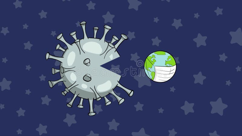 Virus eat Earth with mask stock footage. Video of disease - 178457270