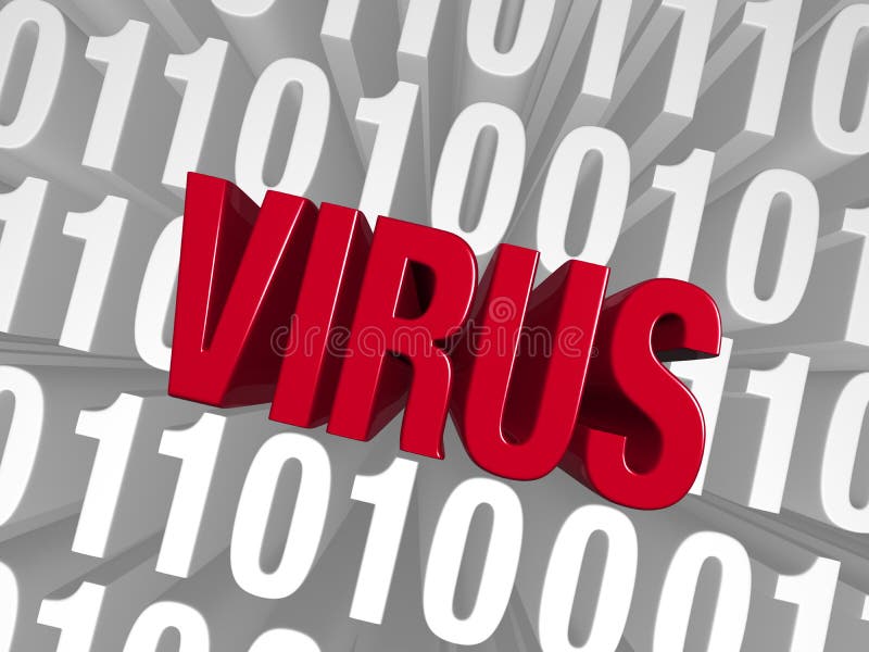 A Virus Embedded in the Computer Code Stock Illustration - Illustration ...
