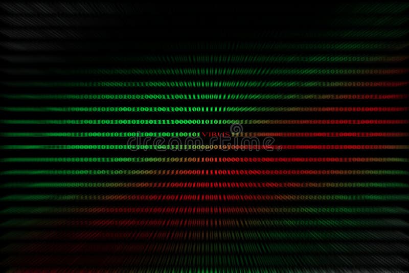Virus En Code Informatique Sur Le Fond Noir Image stock - Image du ...