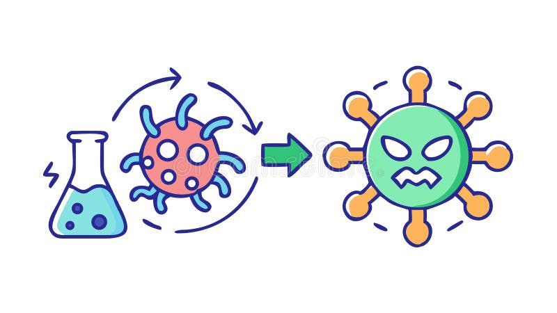Virus Evolution, Symbolizing Pathogenic Adaptation, Vector Design ...