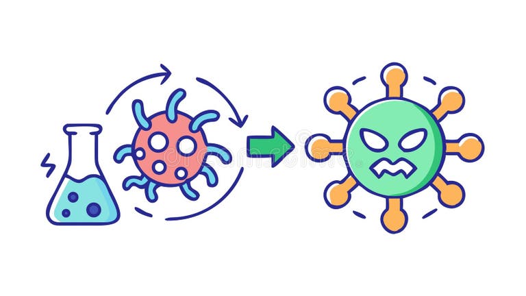 Virus Evolution, Symbolizing Pathogenic Adaptation, Vector Design ...