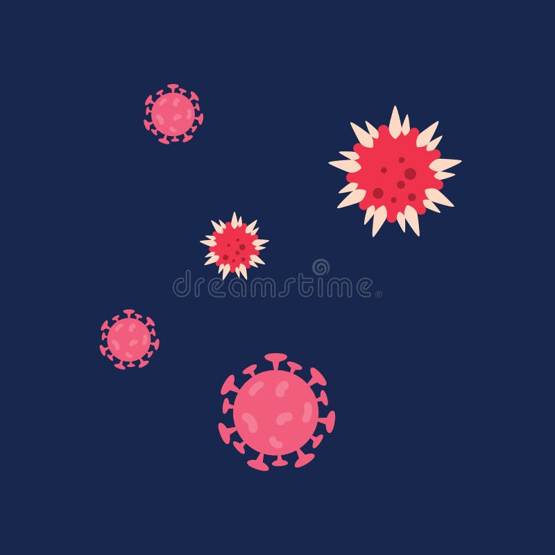 Virus in flat style design stock vector. Illustration of bacillus ...
