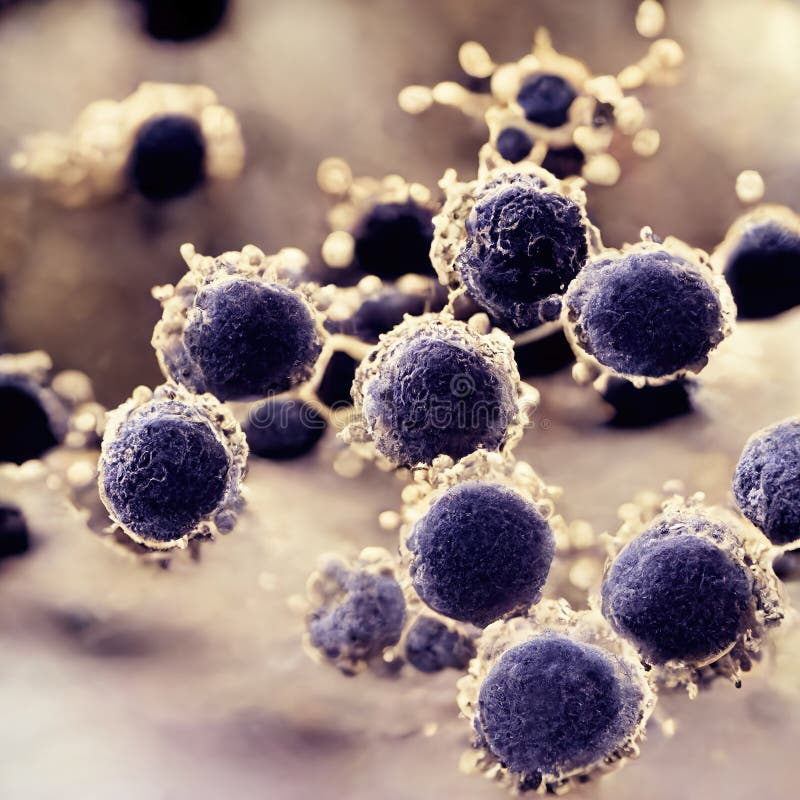 Virus Flow through Liquid, Illustration, Ai Generated Image Stock ...