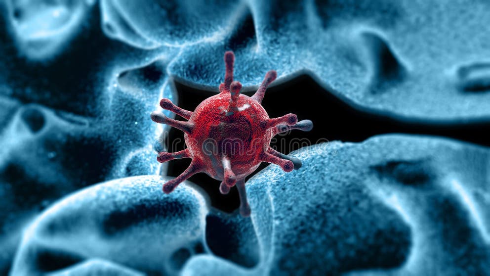 Virus, Flu, View of a Virus Under a Microscope, Infectious Disease ...