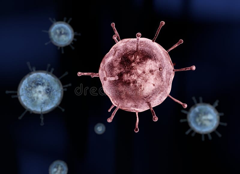 Virus, Flu, View of a Virus Under a Microscope, Infectious Disease ...