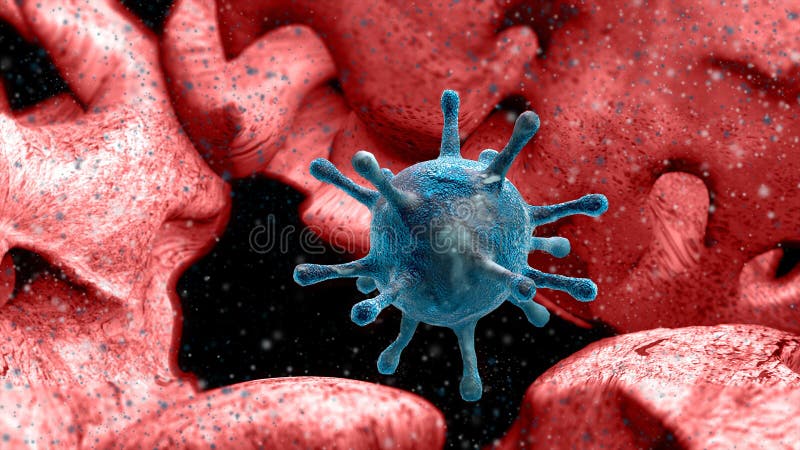 Virus, Flu, View of a Virus Under a Microscope, Infectious Disease ...