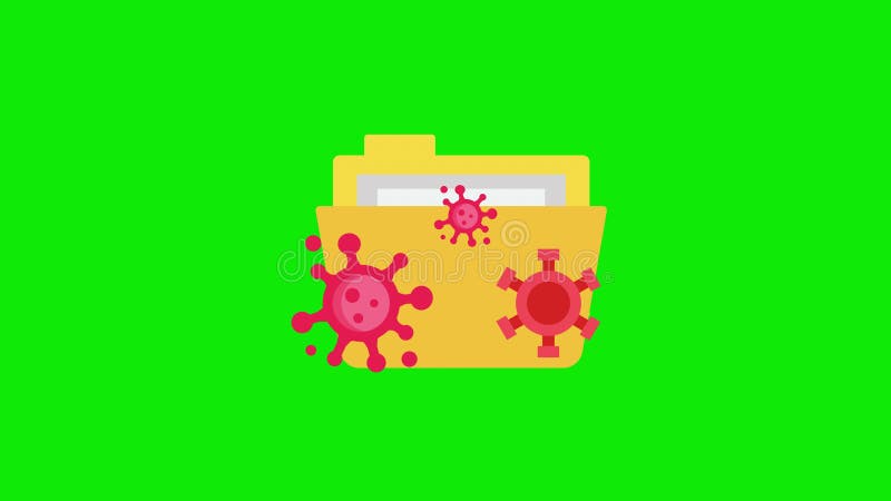 Virus Folder Icon Animation. Data Hackin Data Hacking Stock Footage ...