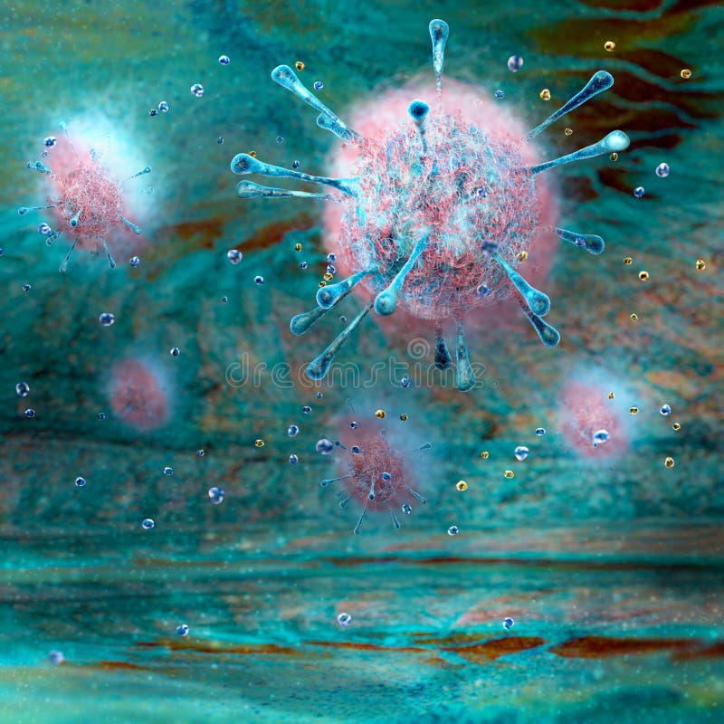 Virus, Genetic Code, Bacteria and Microorganisms Seen Under a ...