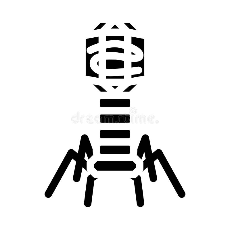 Virus Genetic Engineering Glyph Icon Vector Illustration Stock Vector ...