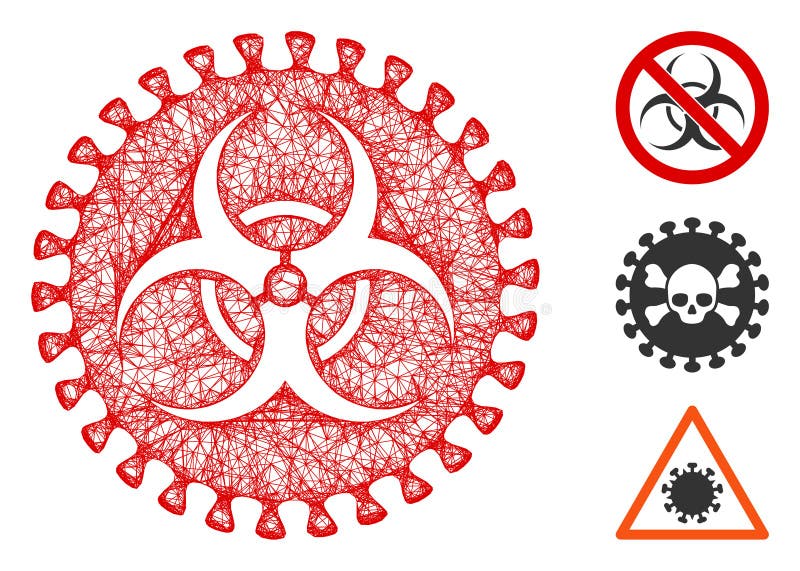 Virus hazard symbol stock illustration. Illustration of scientific ...
