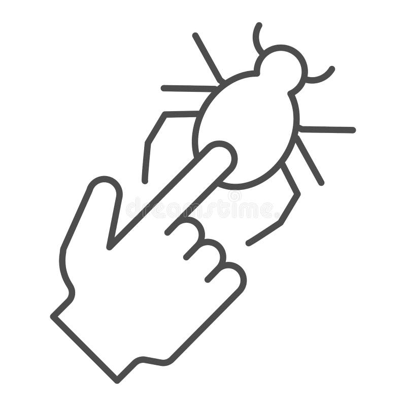 Virus Hazard Sign Line and Glyph Icon. Attention Bug Vector ...