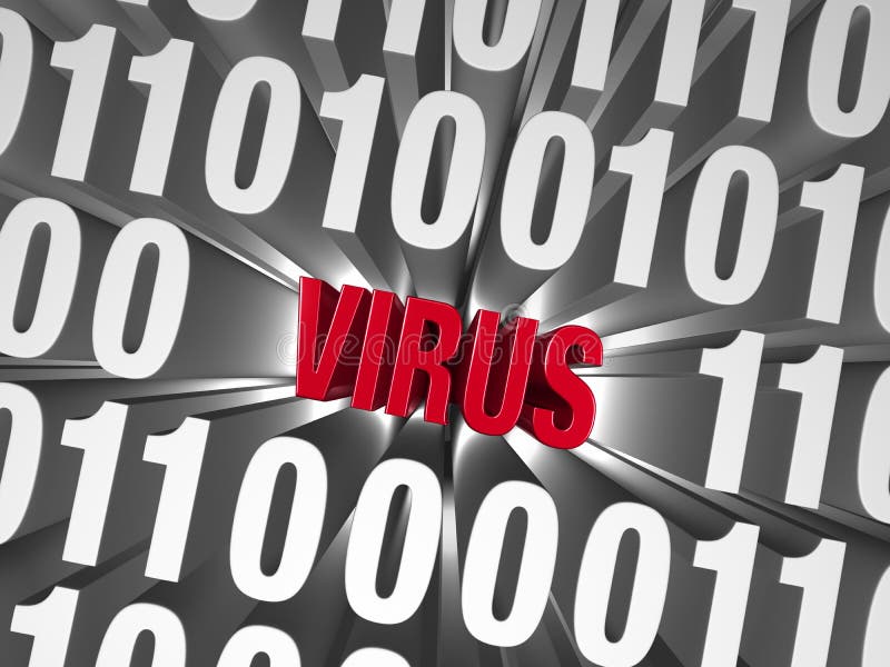 Virus Hidden in the Data stock illustration. Illustration of alert ...