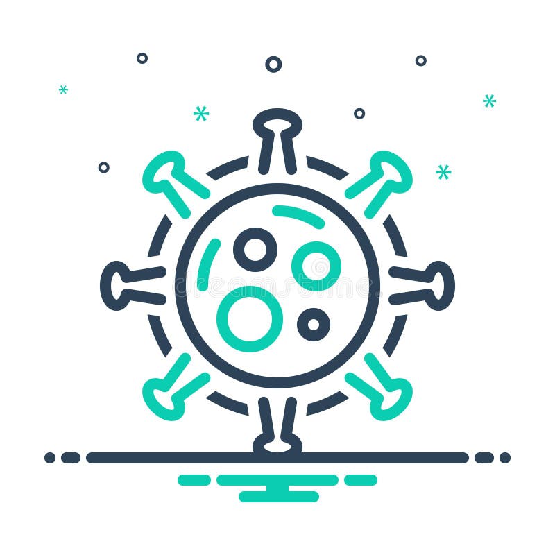 Mix Icon for Virus, Bacteria and Germ Stock Vector - Illustration of ...