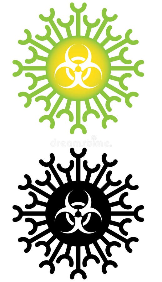 Biohazard virus icon stock vector. Illustration of h1n1 - 172639552