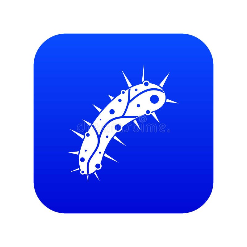 Virus icon digital blue stock vector. Illustration of medicine - 148744193