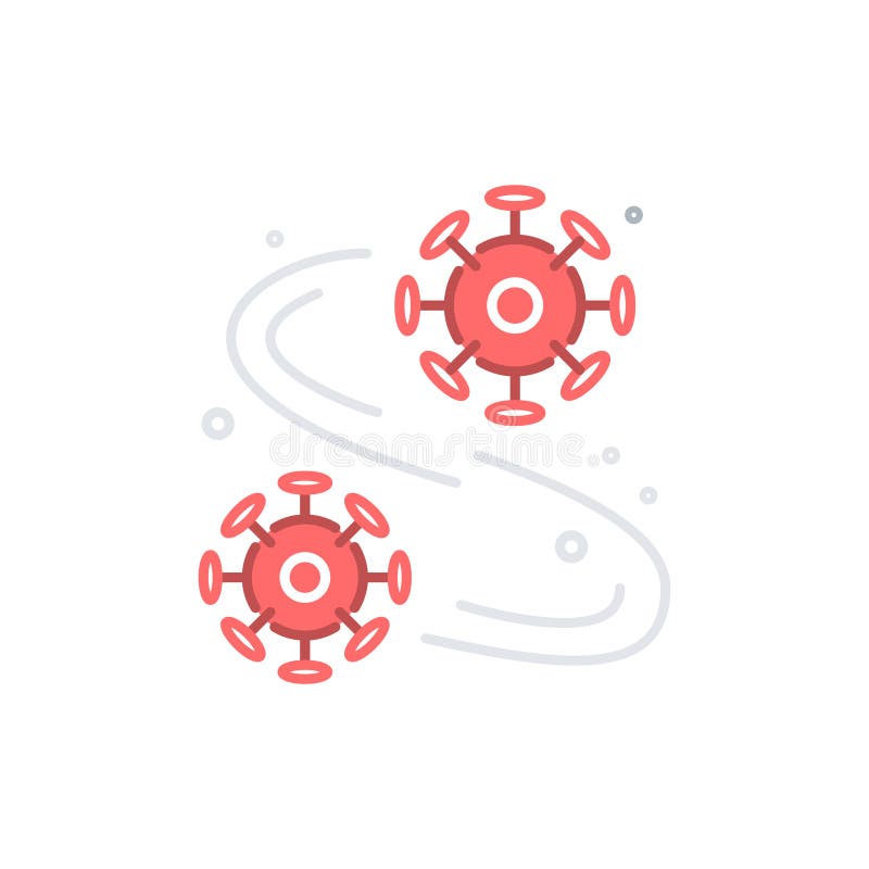 Virus Icon Floating or Spreading in the Air Stock Vector - Illustration ...