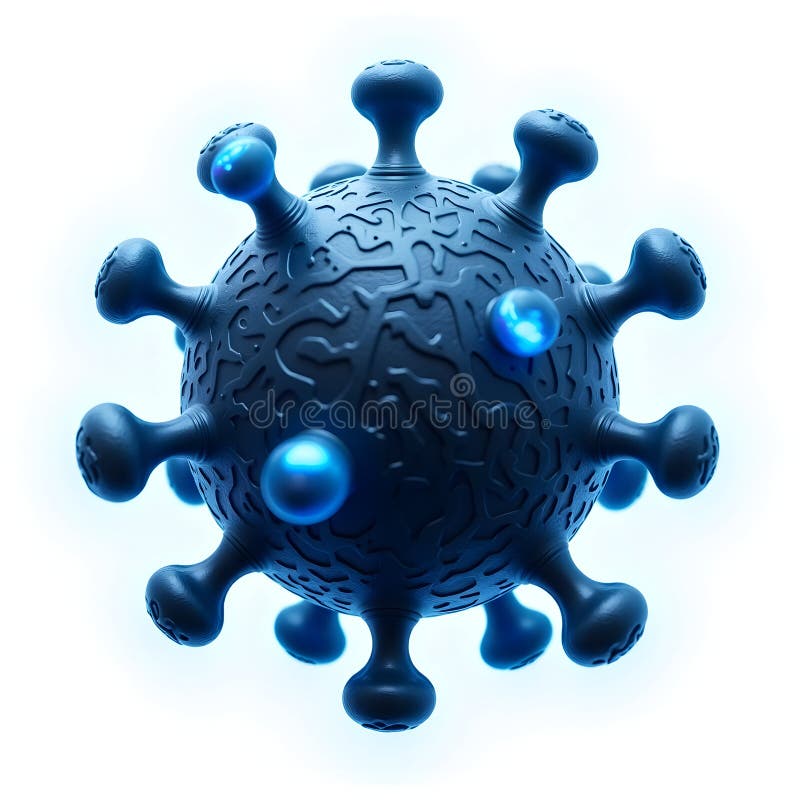 Virus Icon with Modern Digital Design and Malware Warning Symbol Stock ...