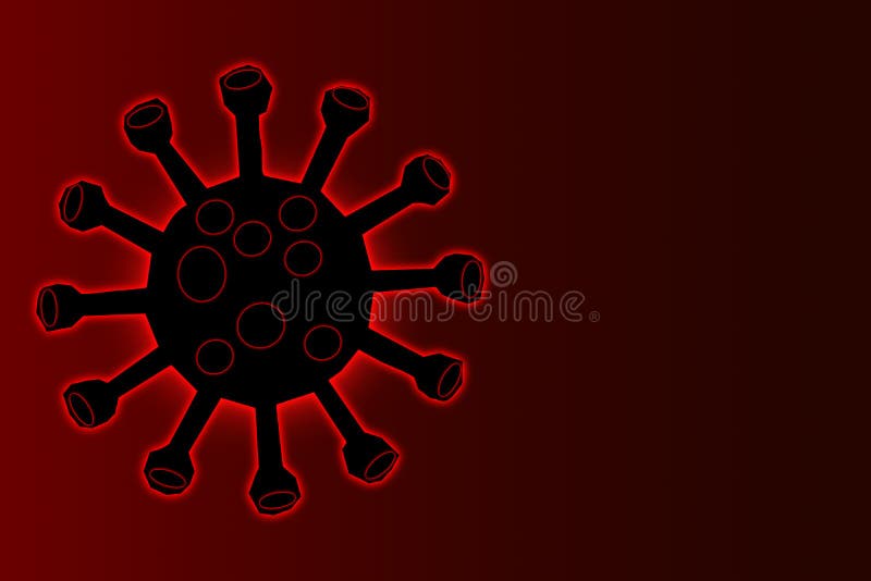 Virus Icon on Red Background Vector Illustration Stock Vector ...