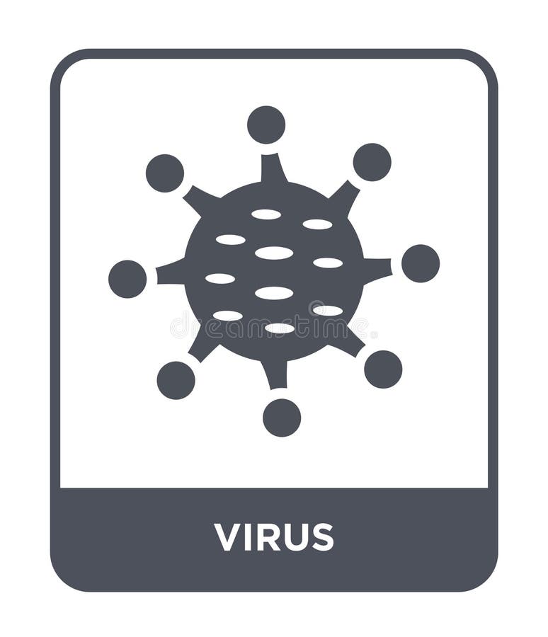 Virus Icon in Trendy Design Style. Virus Icon Isolated on White ...