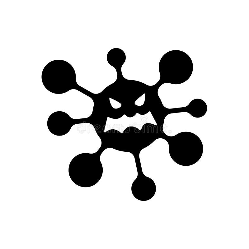 Virus Icon Vector Isolated on White Stock Vector - Illustration of ...