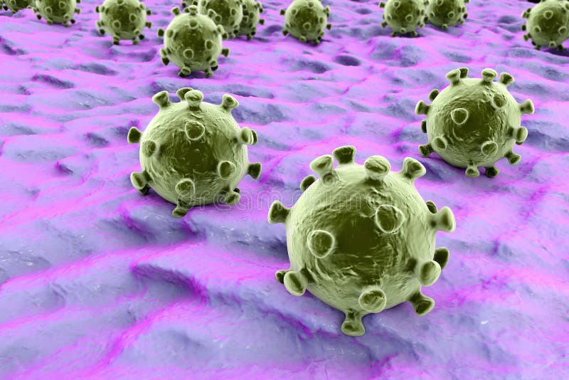 Virus Infectant Des Cellules Humaines Illustration Stock - Illustration ...