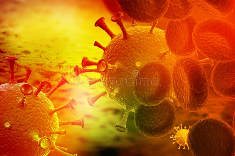 Virus infectant la cellule illustration stock. Illustration du ...
