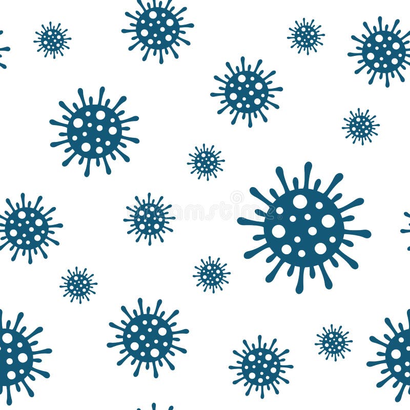 Virus Infection Seamless Pattern. Coronavirus Epidemic Covid-19 Stock ...