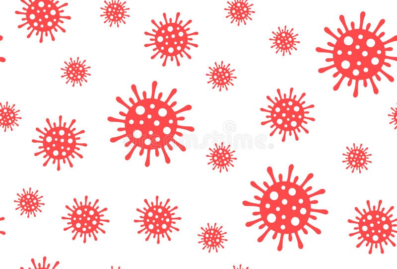 Virus Infection Seamless Pattern. Coronavirus Epidemic Covid-19 Stock ...