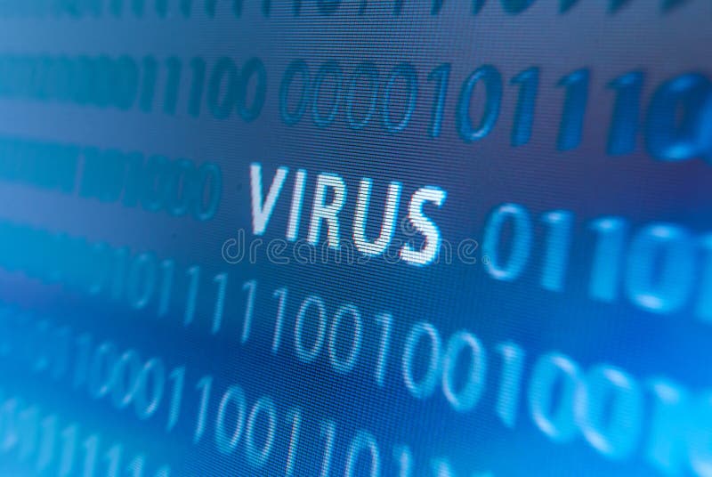 Virus Inscription on Monitor Stock Photo - Image of inscription, online ...