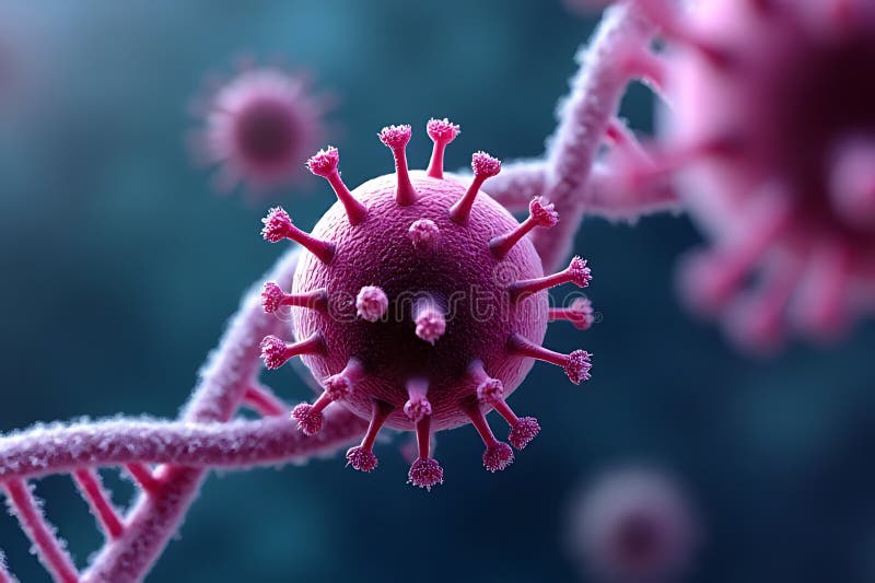 Virus Interaction with Dna Laboratory Scientific Illustration ...