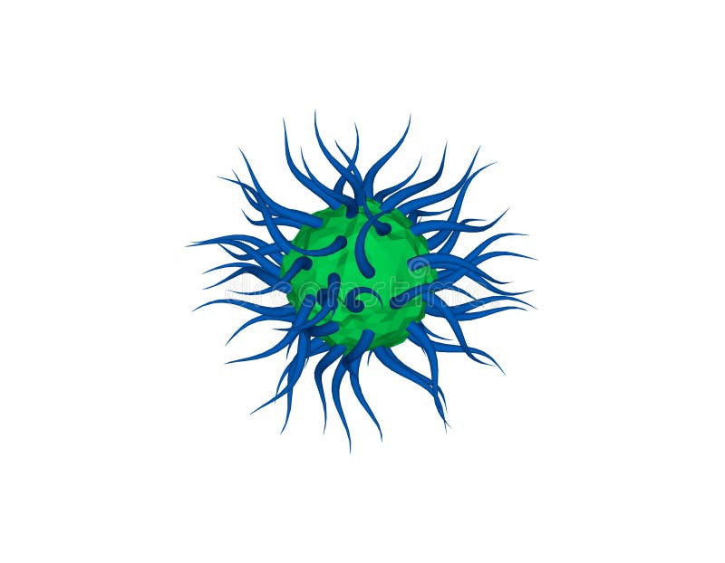 Virus. Isolated on White Background Stock Vector - Illustration of ...