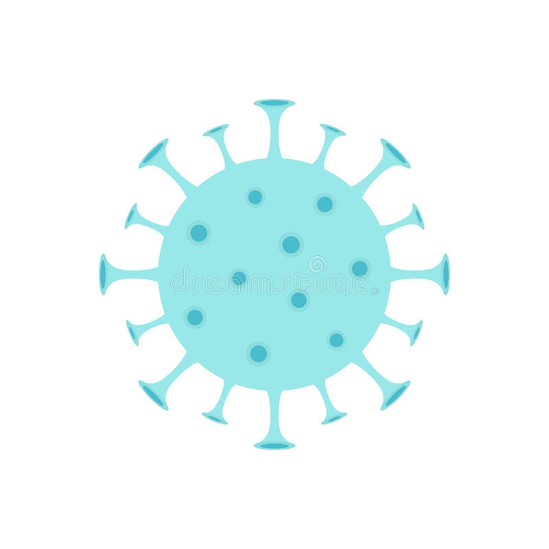 Virus Isolated on White Background in Flat Style Stock Vector ...